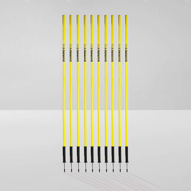 SUMMIT Single-Piece Agility Poles - 10 Pack – SUMMITSPORT